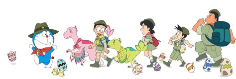 Doraemon Dinosaur And Friends Walking Render By Glitchy1029 On Deviantart