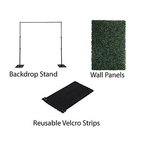 4 Ft X 9 Ft Portable Isolation Wall Kit With Grass Panels Backdrop