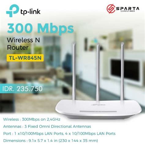 Promo Tp Link Tl Wr845n 300 Mbps Wireless Router 3 Antena Bergaransi Resmi Diskon 23 Di Seller
