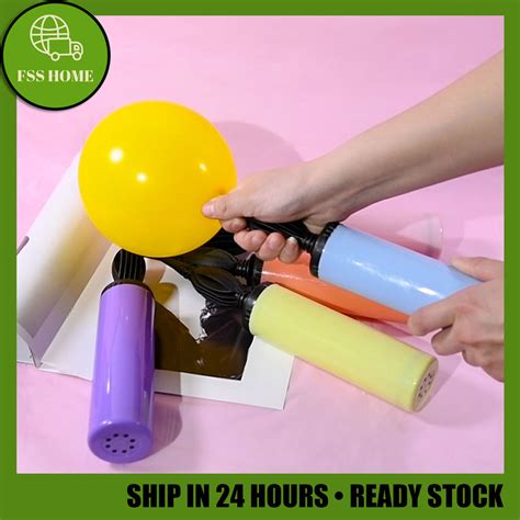 Hand Push Balloon Pump Small Air Balloon Mini Plastic Pump Pelampung Inflator Belon Air Pump打气筒