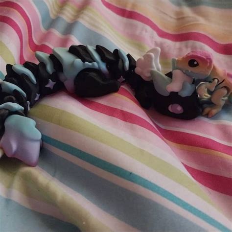 Articulating Rainbow Twinkle Dragon Atria Dragon 10 Inch Flexi Dragon Etsy