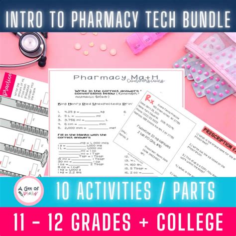 Intro To Pharmacy Technician Study Guide Exam Practice Bundle Health