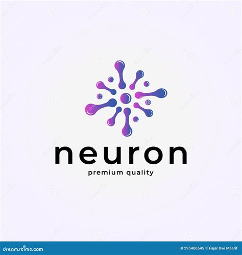 Abstract Simple Neuron Logo With Dots Logo Vector Design Vintage