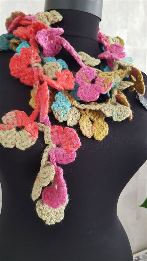 Flori Crosetate Esarfa De Primavara Breslo