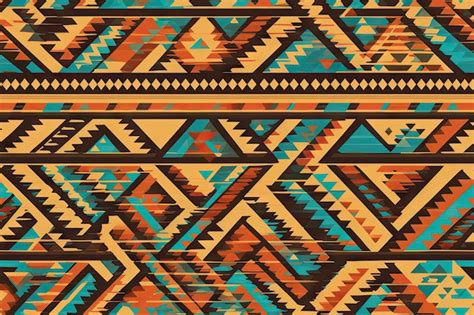 Premium Photo Seamless Aztec Pattern Repeating Tribal Designs