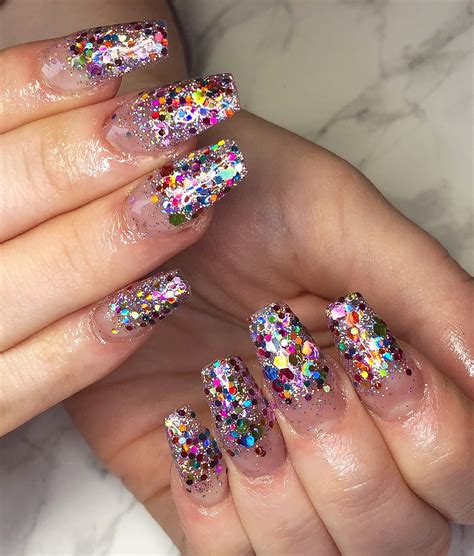 Glitter Acrylics Crystal Nails Nails Sassy Nails