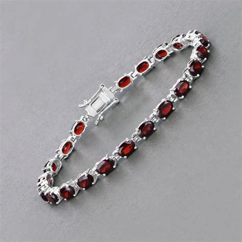 Garnet Bracelet Garnet Bracelet Sterling Silver Garnet Bracelet For