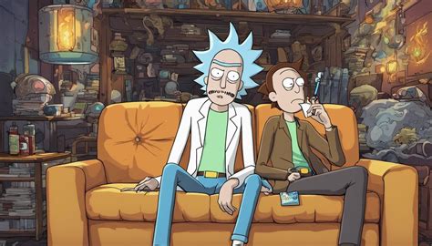 Rick And Morty Chill With Goku In A Cosy Den Ai Wallpapers
