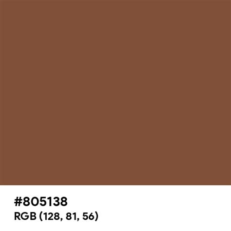 Burnt Ochre Color Hex Code Is 805138