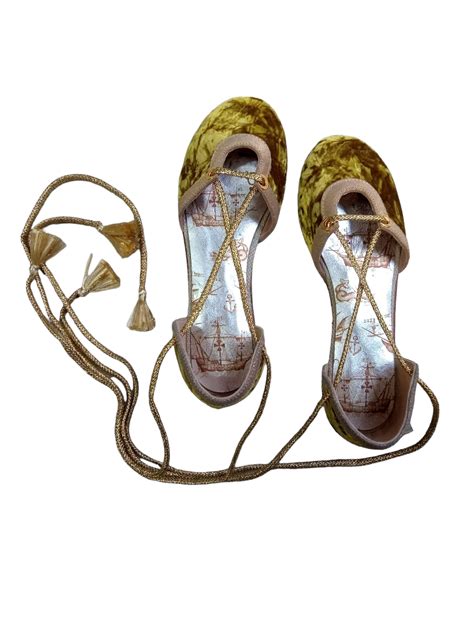 Ballerina With Strings Senape Gabriela Vlad Shoes And Bags