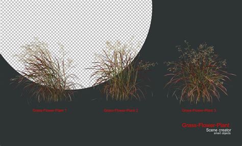 Premium Psd A Variety Of Grasses And Plants