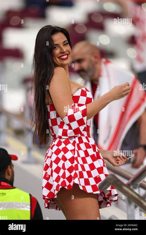 A Croatia Supporter And Model Ivana Knoll In The Stands Before The Fifa