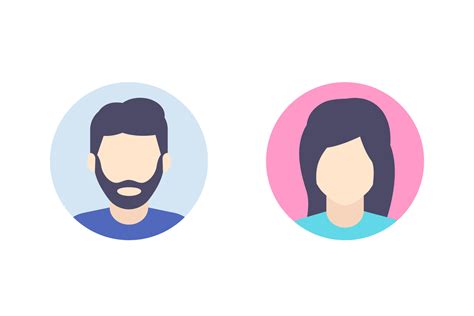 Avatars Default Photo Placeholder Man And Female Profile Pictures