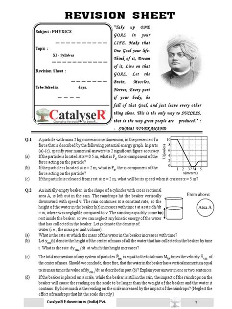 Physics Revision Sheet Pdf Tension Physics Gases