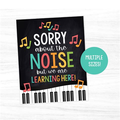 Music Class Poster Music Teacher Decor Sorry About The Noise