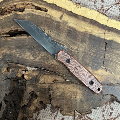 Blackside Customs Americana Fixed Blade Beskar Finished Copper Handle