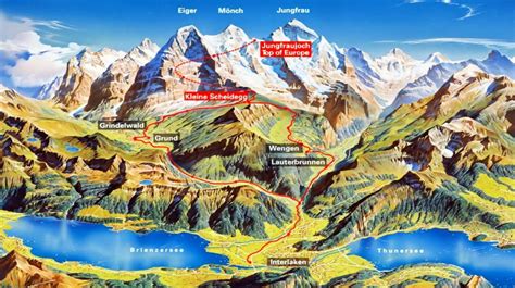 Jungfrau Train Map