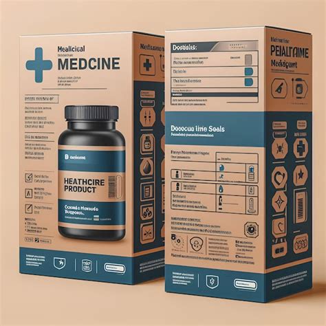 Premium Photo Professional Healthcare Product Box Mockup Dosage