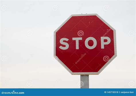 Red Stop Sign Isolated Traffic Regulation Warning Sign Octagon
