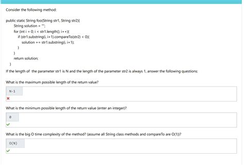 Solved Consider The Following Method Public Static String