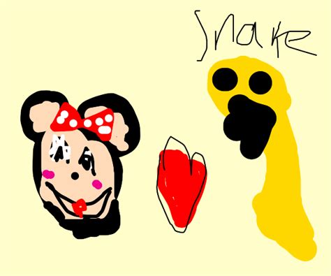 Minnie Mouse Loves Python Drawception