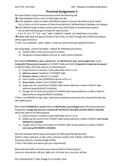 Practical Assignment 1 Pdf