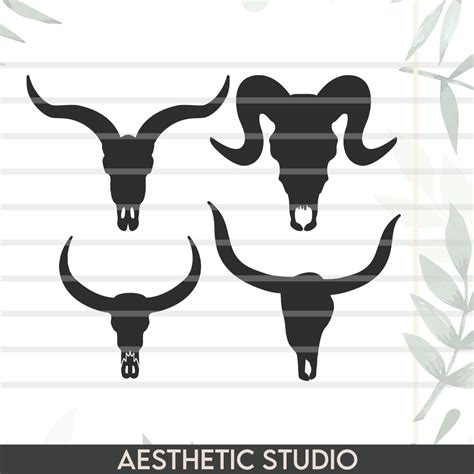 Longhorn Head Skull Svg Longhorn Head Skull Longhorn Head Svg Cow