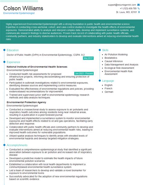 Top 10 Questions For Environmental Epidemiologist Interview Resumegemini Online Resume Builder