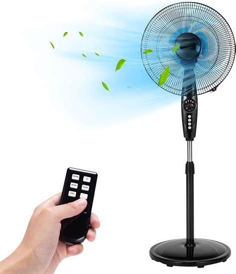 Holmes 16 Digital Stand Fan 80° Oscillation 3 Speeds 3 Modes 75 Hour Timer