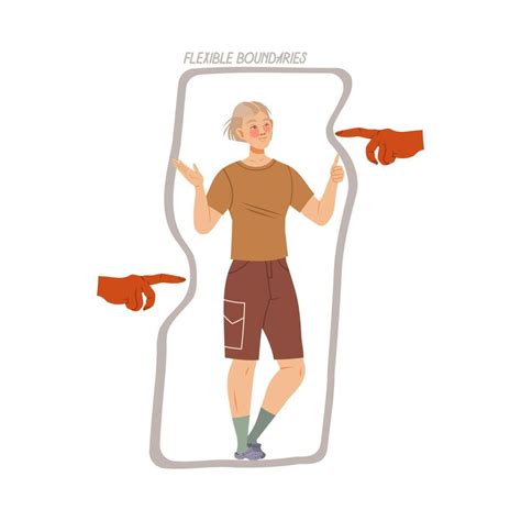 Flexible Boundaries Boy Standing Inside Rectangular Shape Boundaries