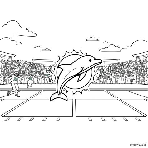 Dibujos Para Colorear De Los Miami Dolphins