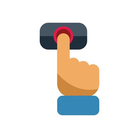 Hand Pressing A Button With A Finger Pointing At It 52624820 Vector Art At Vecteezy