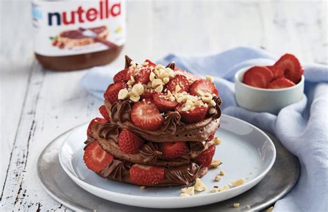 Nutella Protein Pancakes With Strawberries Recipe Mumslounge