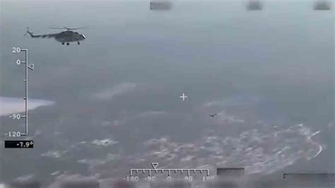 Działania W Powietrzu Ukraiński śmigłowiec Mi 8 Zestrzeliwuje Drona Shahed W Spektakularnym