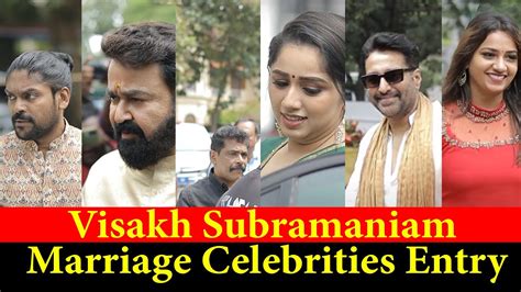 Visakh Subramaniam Wedding Video Visakh Subramaniam Marriage Celebrities Entry Dhyan