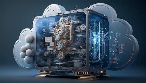 Premium Ai Image Abstract Futuristic Cloud Computing Technology
