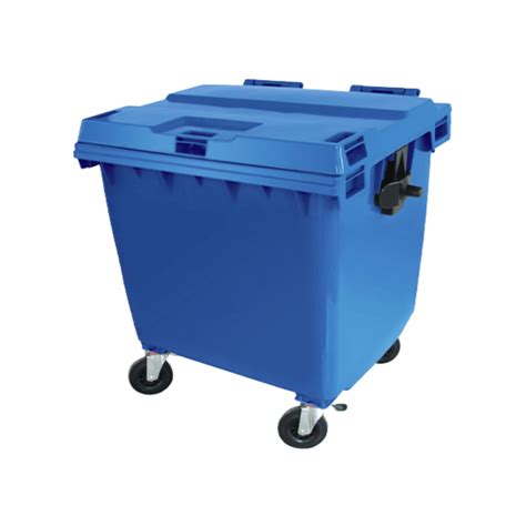 Container De Lixo 1000l C1000a Jsn Azul Com Rodas