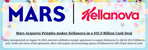 Mars Acquires Pringles Maker Kellanova In A 35 9 Billion Cash Deal Insidearbitrage