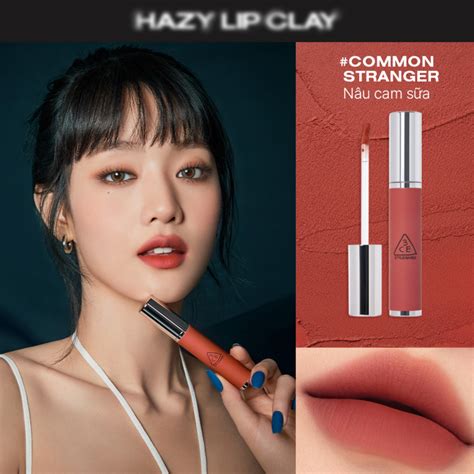 Son Kem Lì 3ce Hazy Lip Clay Common Stranger Nâu Cam Sữa 3ce