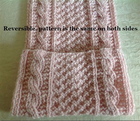 Reversible Cable Knit Scarf Pattern