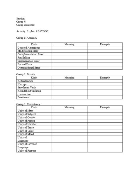 Activity Principles Of Effective Writing Pdf Language Arts And Discipline Foreign Language