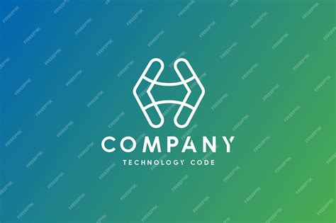 Premium Vector Halo Code Letter H Logo
