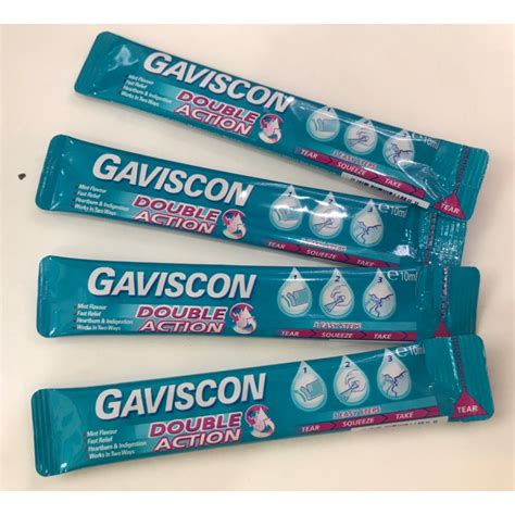 Gaviscon Double Action 1 Pack 10ml Sachet Mint Flavour For