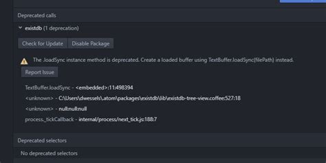 TextBuffer LoadSync Is Deprecated Issue EXist Db Atom Existdb GitHub