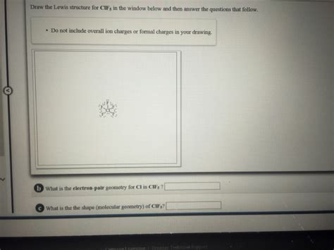 Solved Draw The Lewis Structure For Cif5 In The Window