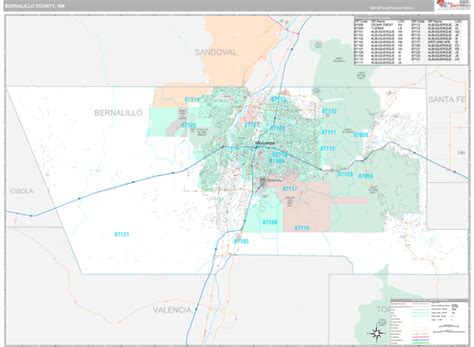 Bernalillo County Nm Wall Map Premium Style By Marketmaps