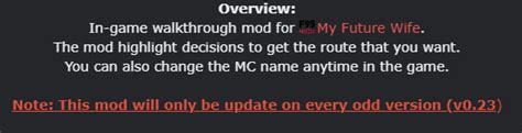 Mod Ren Py Completed My Future Wife Walkthrough Mod Ep 1 3 V0 23 Techstar