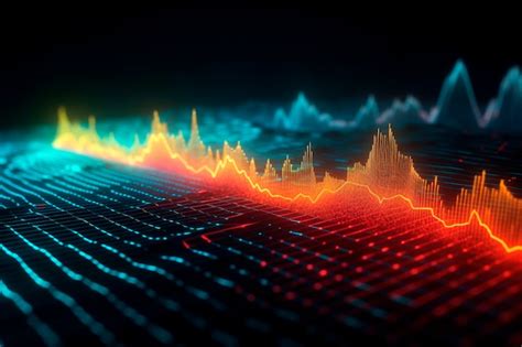 premium ai image multicolored sound waves generative ai