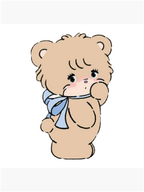 Cute Lil Bear Sticker Sticker For Sale By Emmagsheehan Redbubble