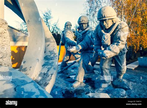 The Monument To The Chernobyl Liquidators Is Dedicated To Firefighters